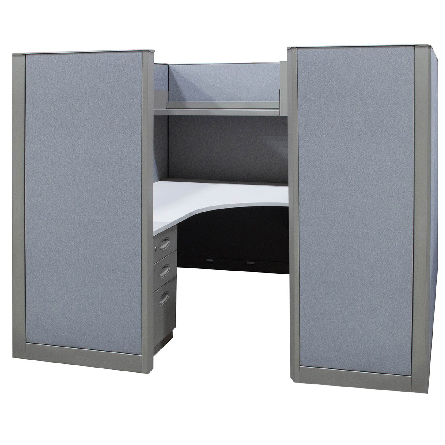 8x6 Steelcase Answer Used Cubicles Pods, Putty & Blue/Gray - National ...