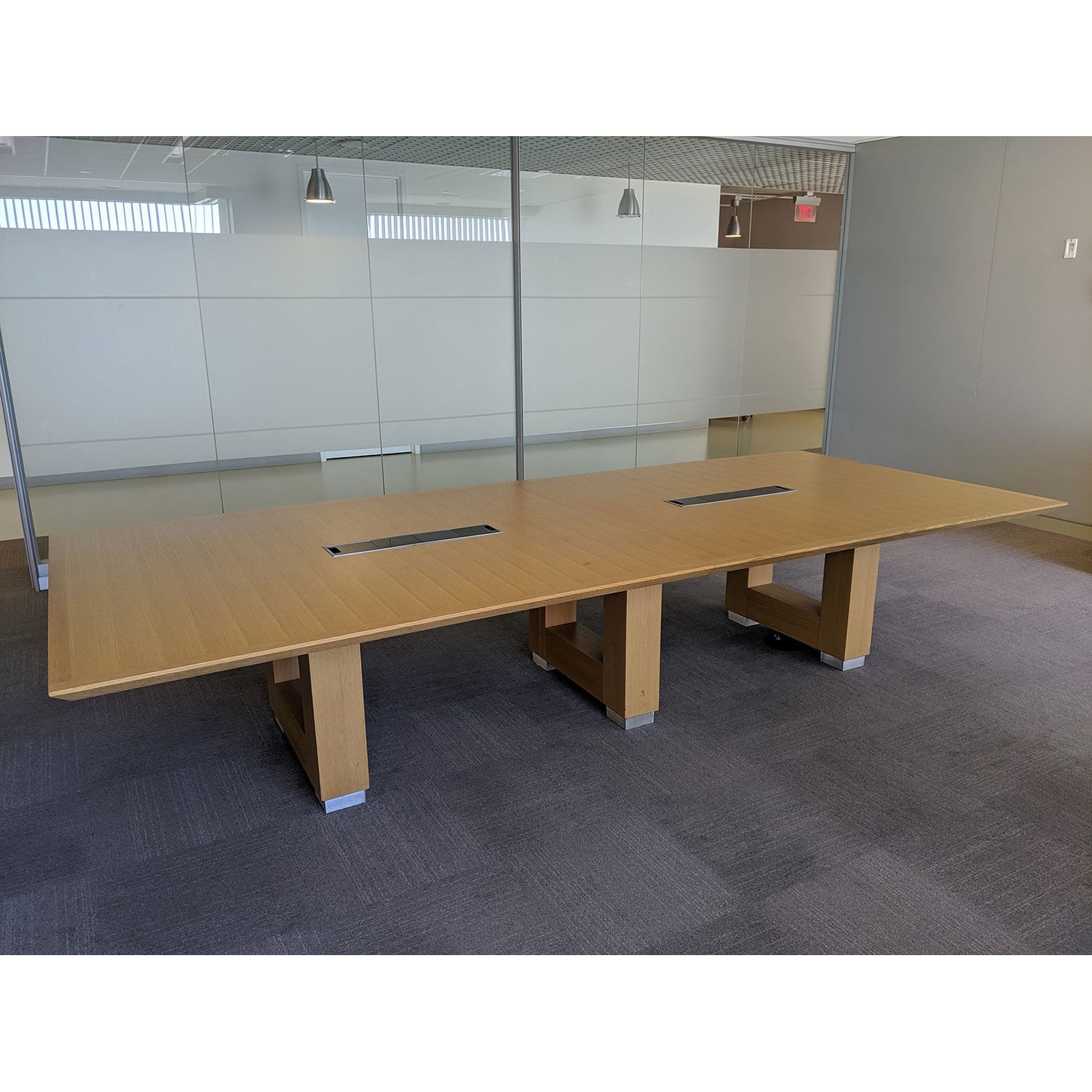 Steelcase Convene 5x12 Used Wood Veneer Conference Table, Maple ...