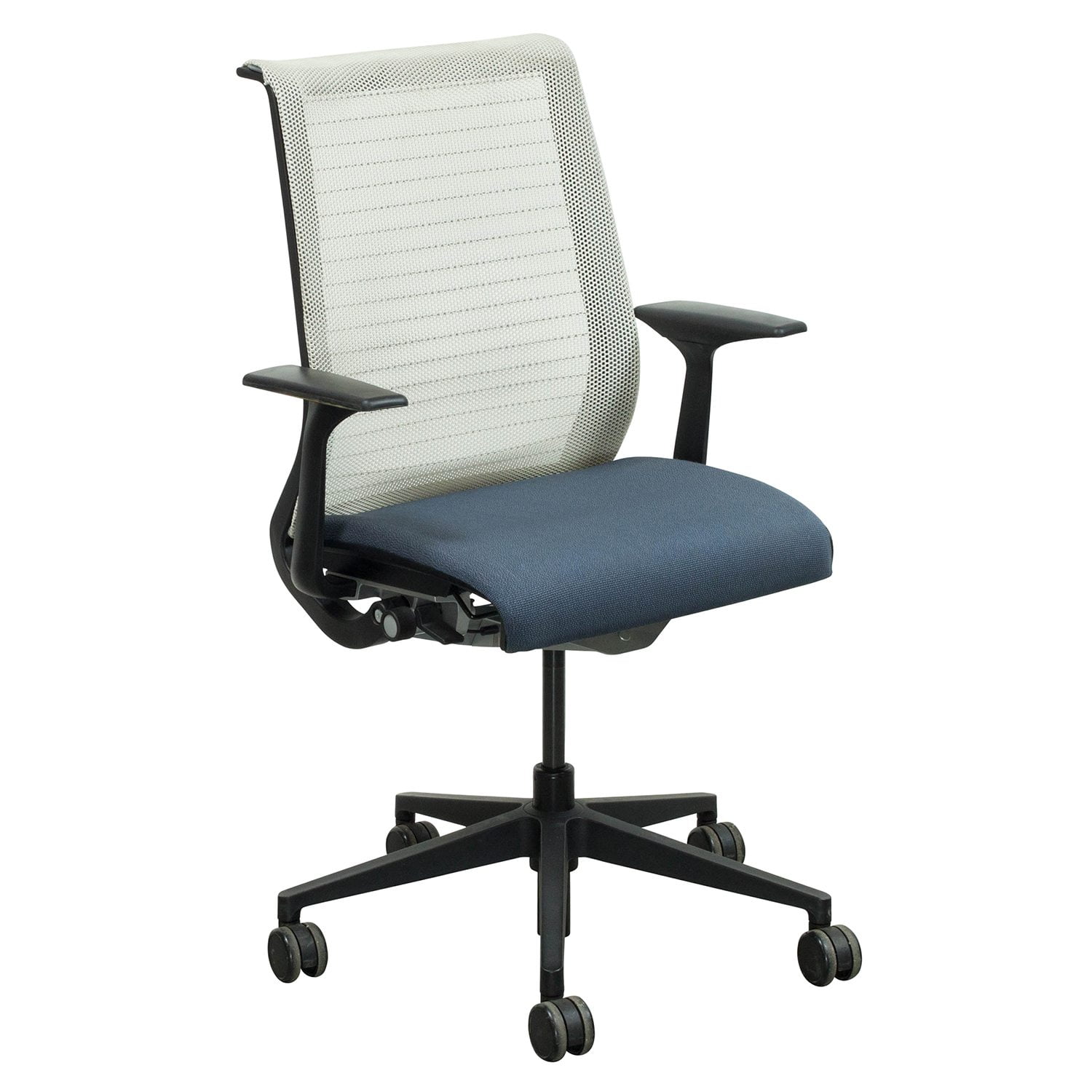 Steelcase Think Used Mesh Back Conference Chair, Blue - National Office ...