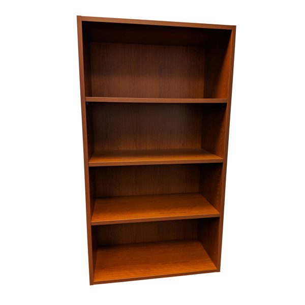Teknion Used 4 Shelf 66 Inch Laminate Bookcase, Cherry - National ...