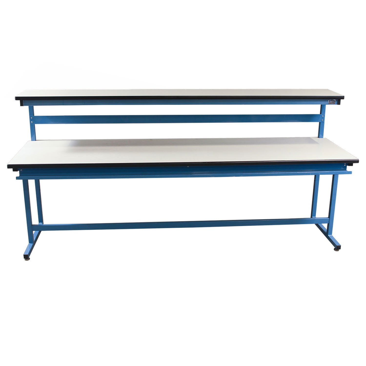 Used 30x108 Laminate Top Work Bench with Riser, White - National Office ...