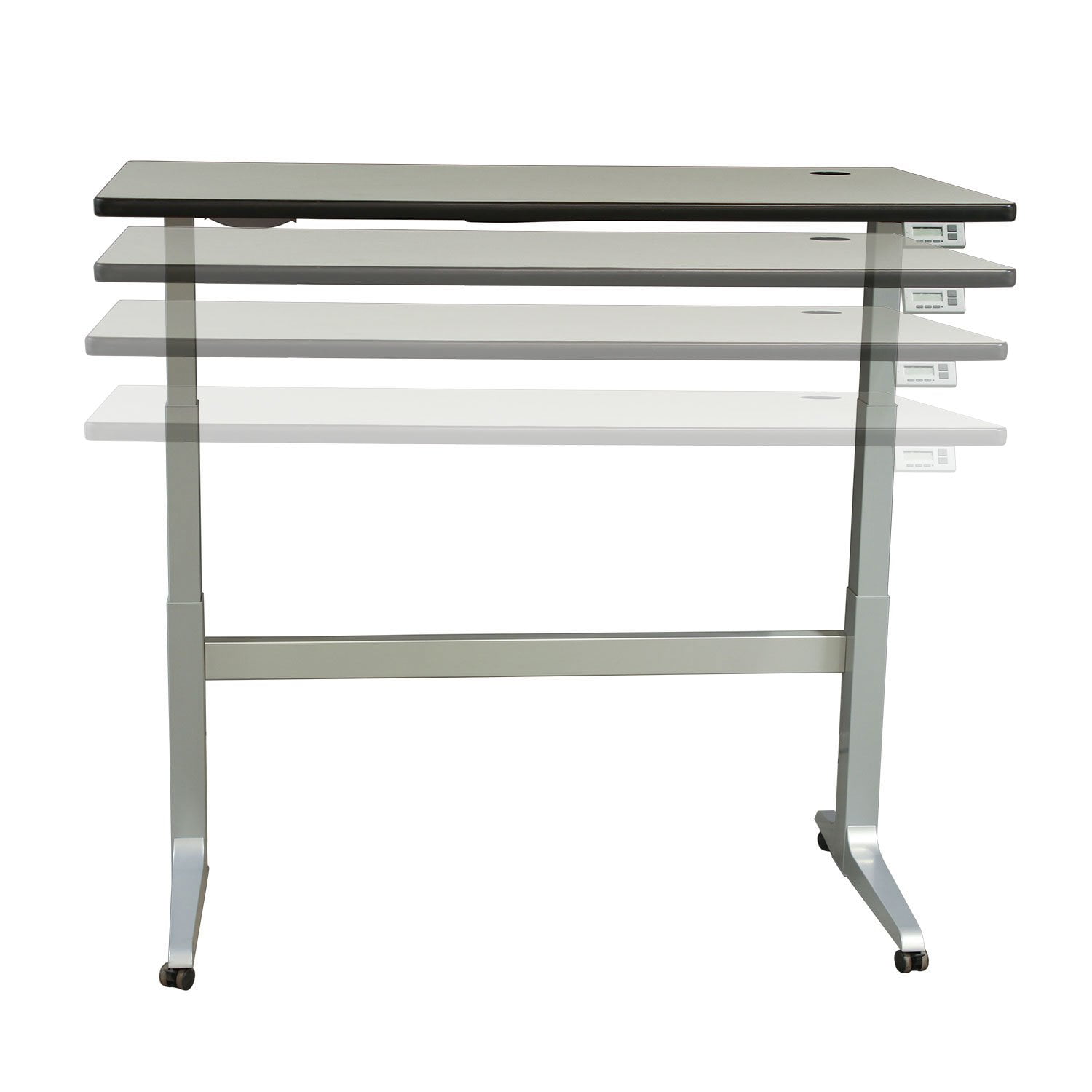 Workrite Sierra Used 30x54 Mobile Electric Sit Stand Table, Speckle ...