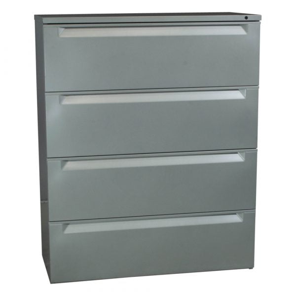 Herman Miller Used 36 Inch 4 Drawer Lateral File, Silver - National ...