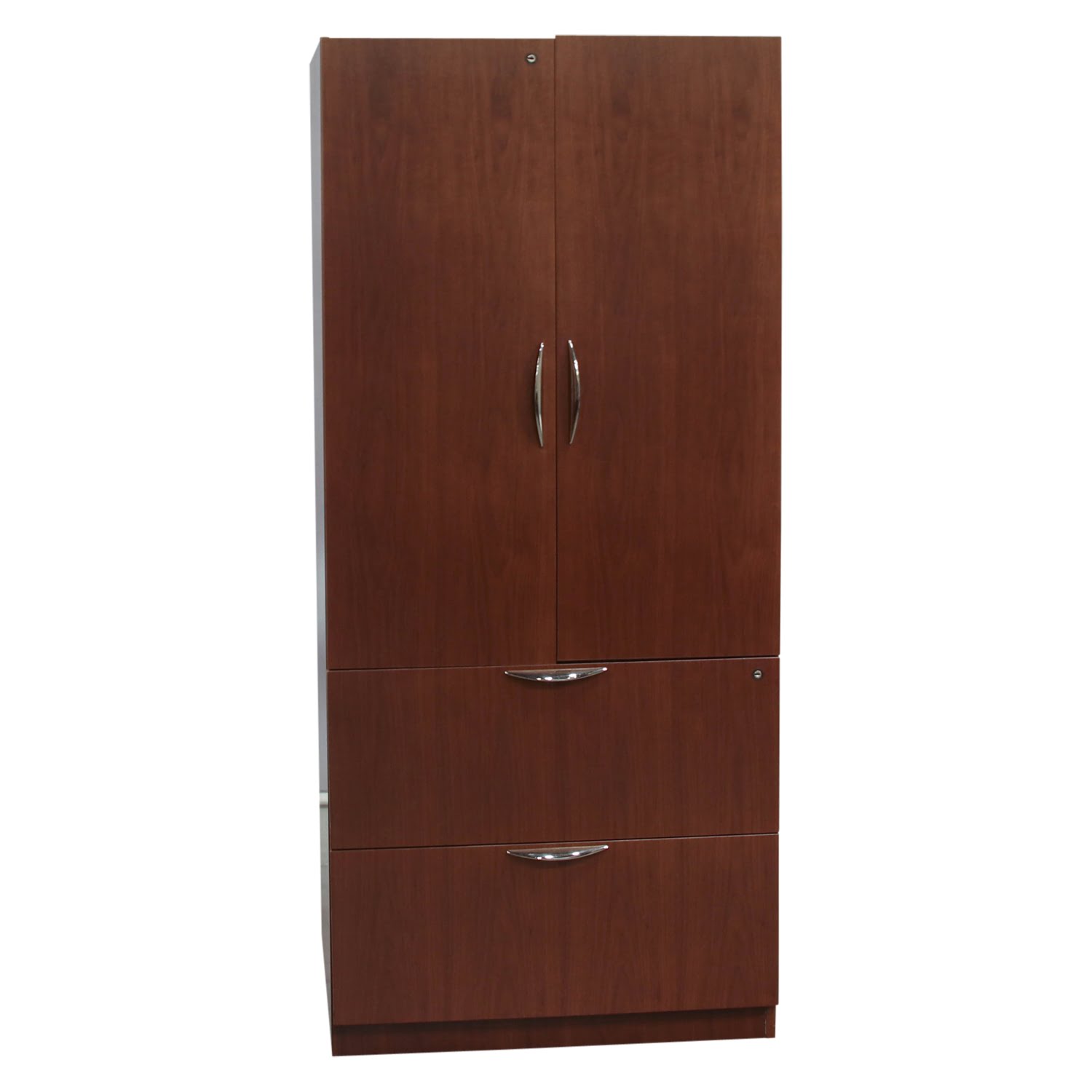 Steelcase Used Veneer Storage Cabinet with Filing, Walnut - National ...
