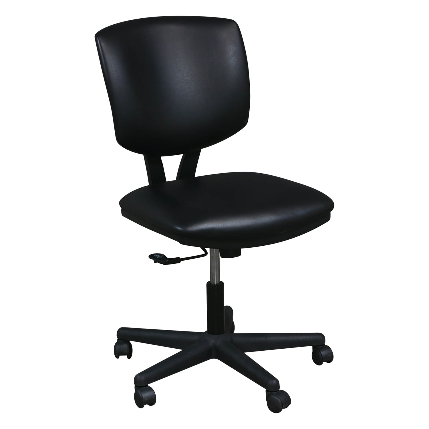 Hon Used Armless Leather Task Chair, Black - National Office Interiors ...