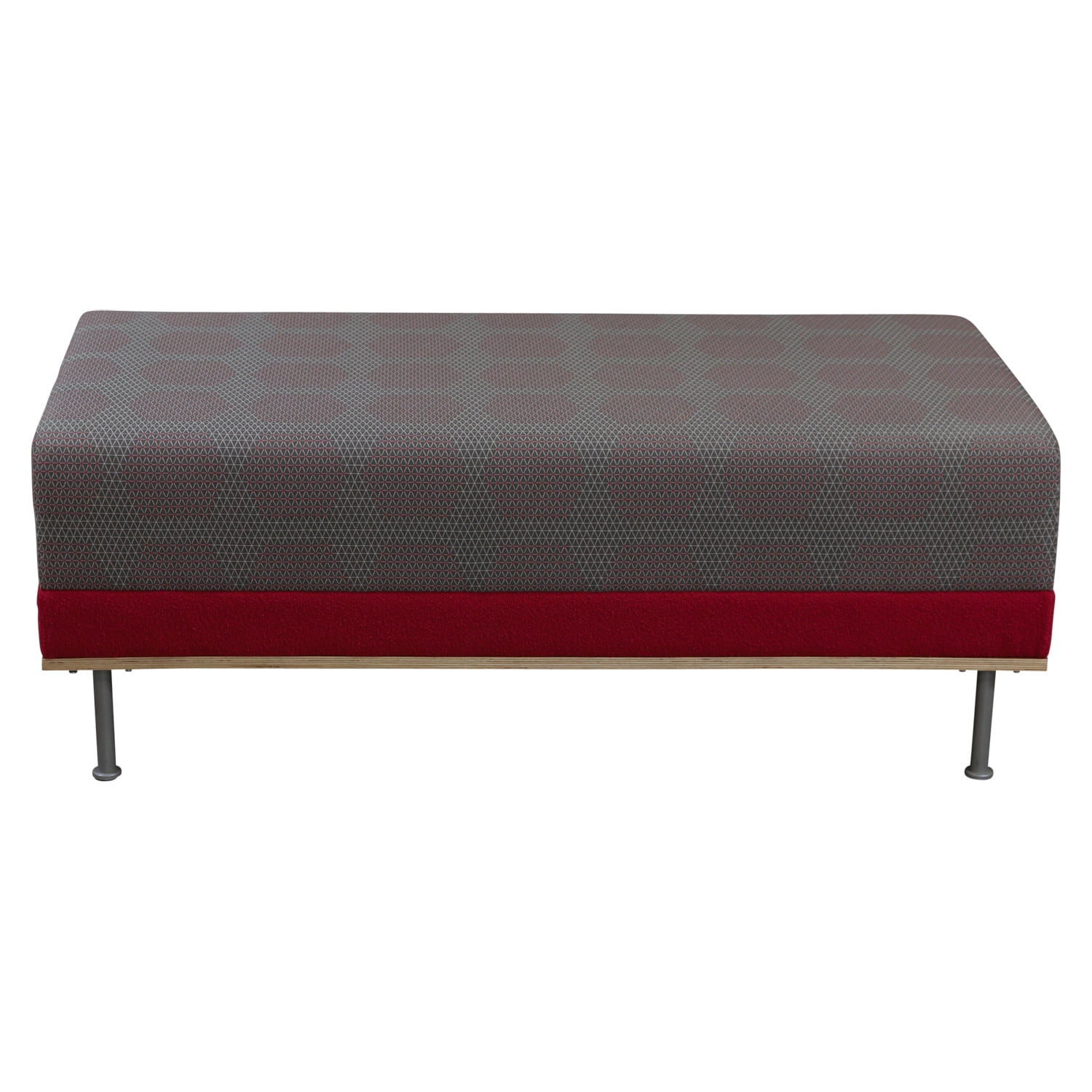 JSI Used BeSpace 48” Straight Bench, Gray and Red - National Office ...