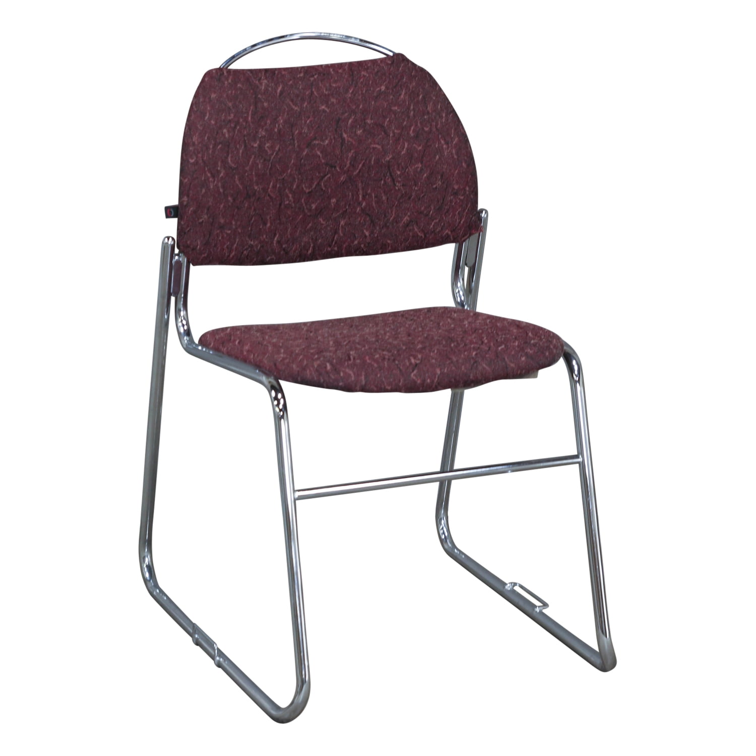 Artopex Used Armless Stack Chair, Burgundy Pattern - National Office ...