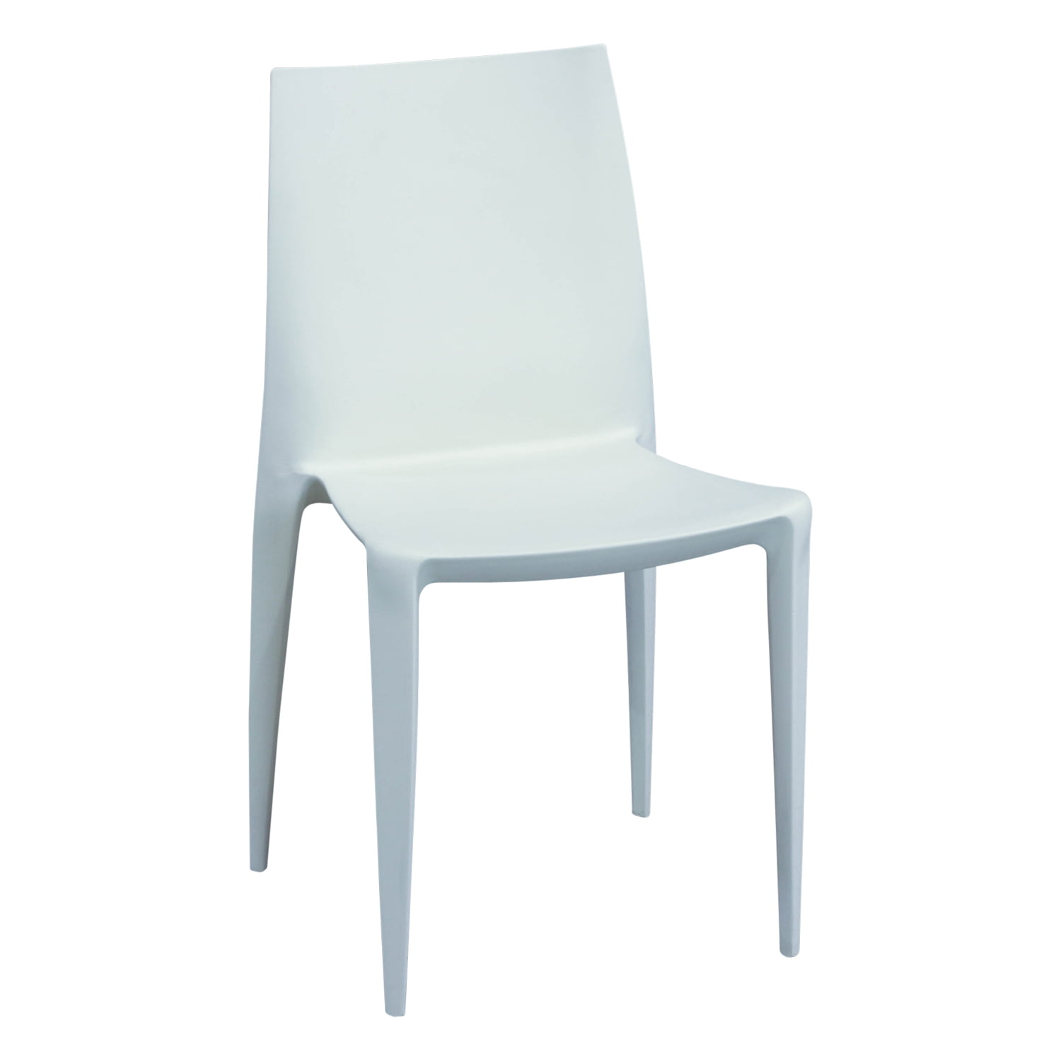 Used Plastic Armless Stack Chair, White - National Office Interiors and ...