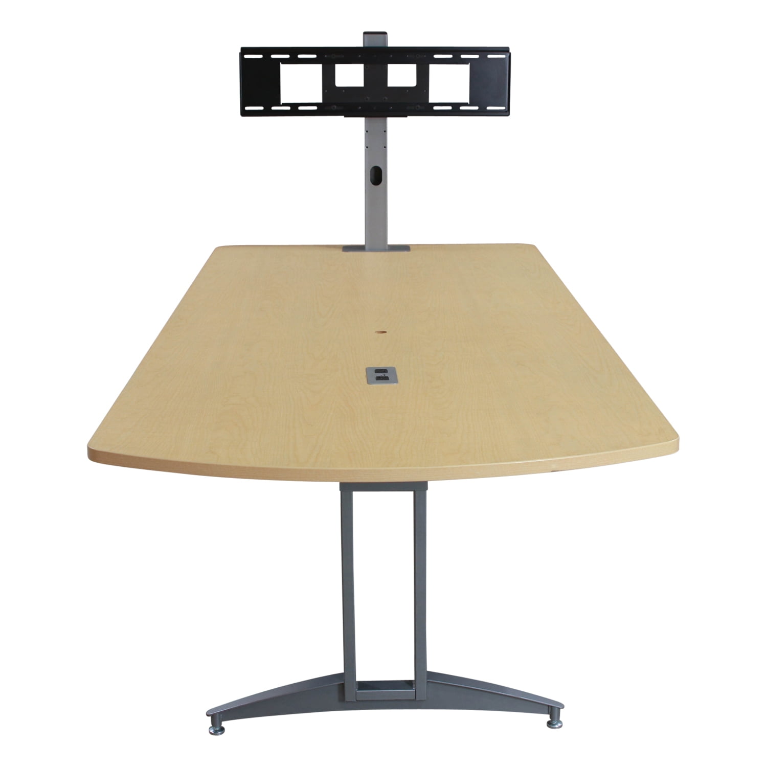 8 Foot Used Monitor Ready Laminate Conference Table, Maple - National ...