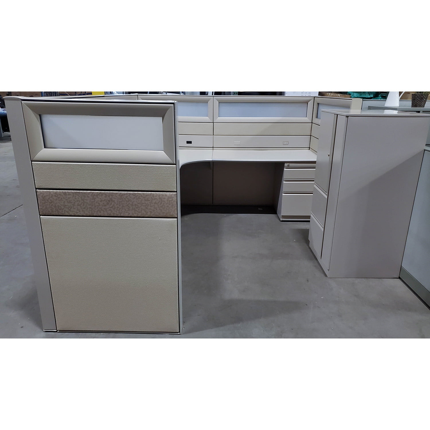 7x8 Trendway Used Cubicle Right Return, Taupe - Sold in Pods - National ...
