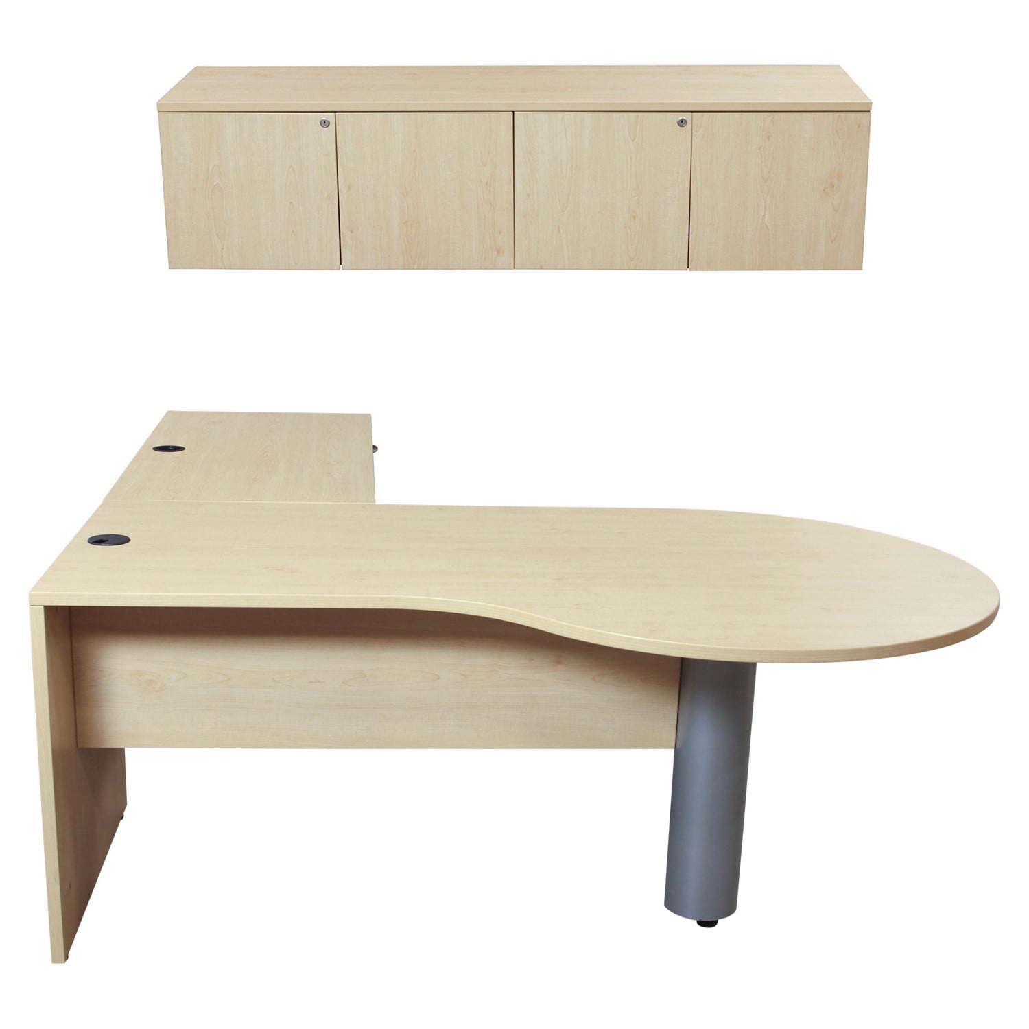 Steelcase Payback Used Laminate Right Return P Top Desk, Maple ...