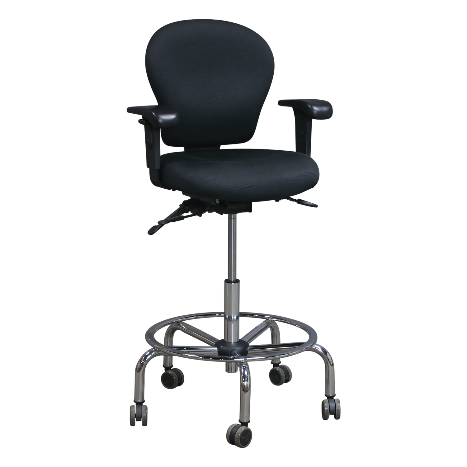 Office Master Used Stool, Black - National Office Interiors and Liquidators