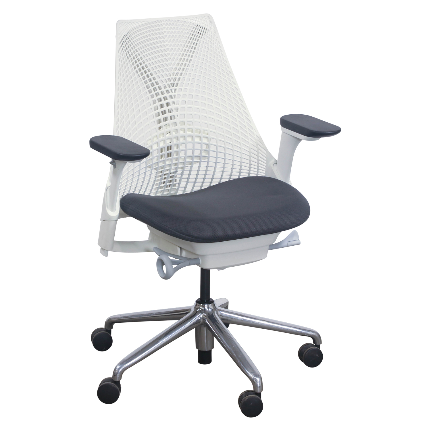 Herman Miller Sayl Used Studio White Back Task Chair w Polished ...
