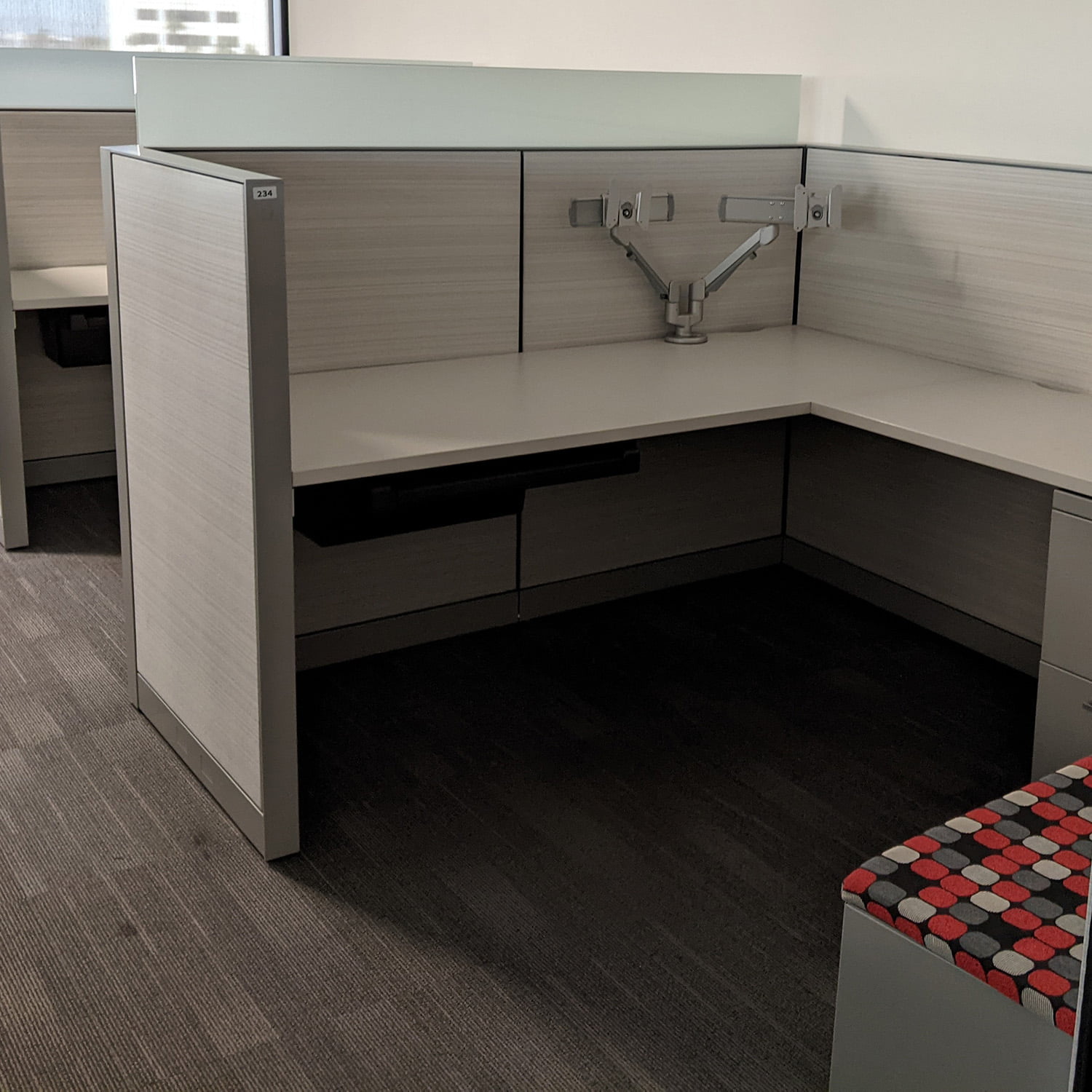 6x6 Allsteel Used Cubicle, Gray - Sold in Rows - National Office ...