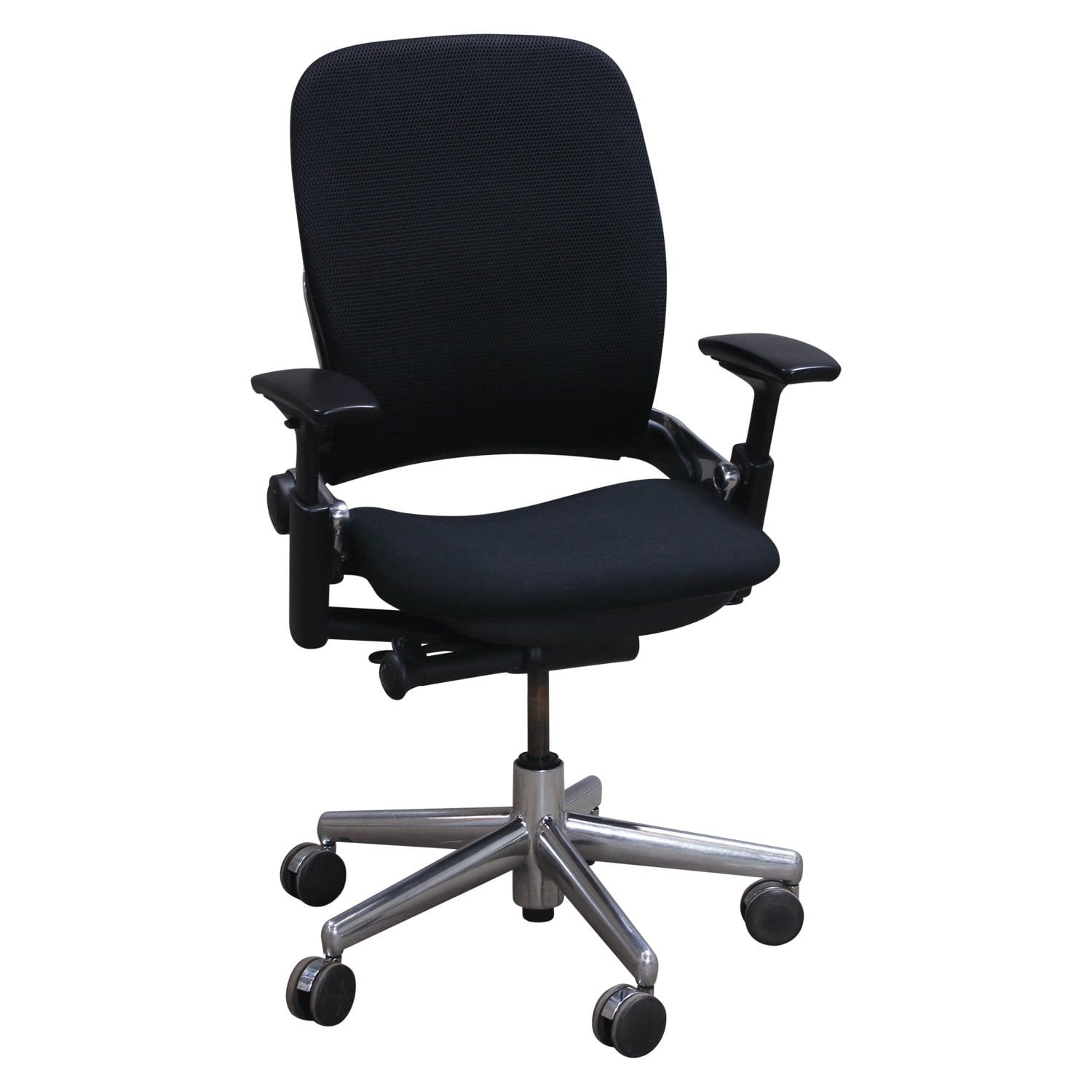 Steelcase Leap V2 Used 3D Mesh Back Chrome Base Task Chair, Black ...