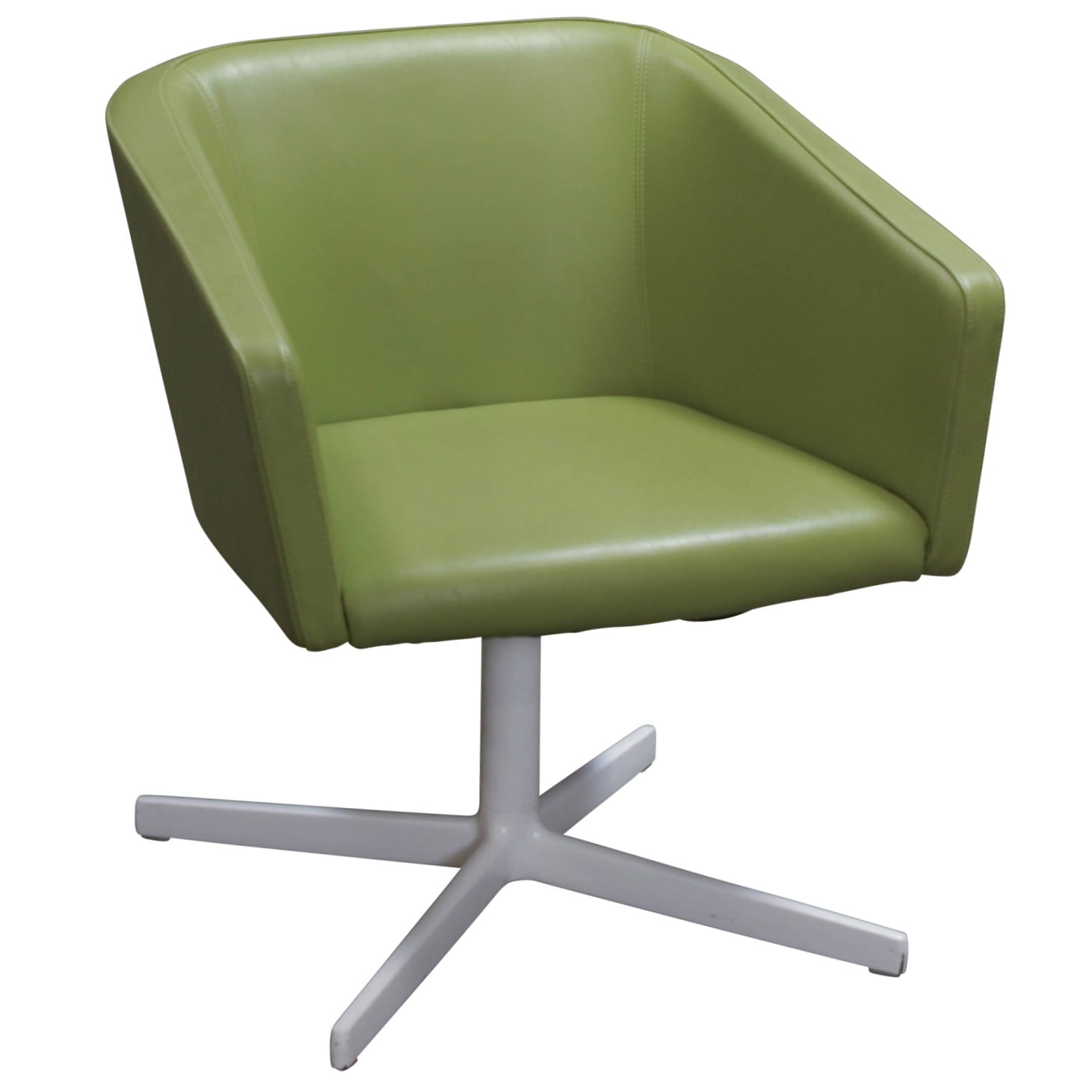 Stylex Ridge Used Leather Guest Chair, Green - National Office ...