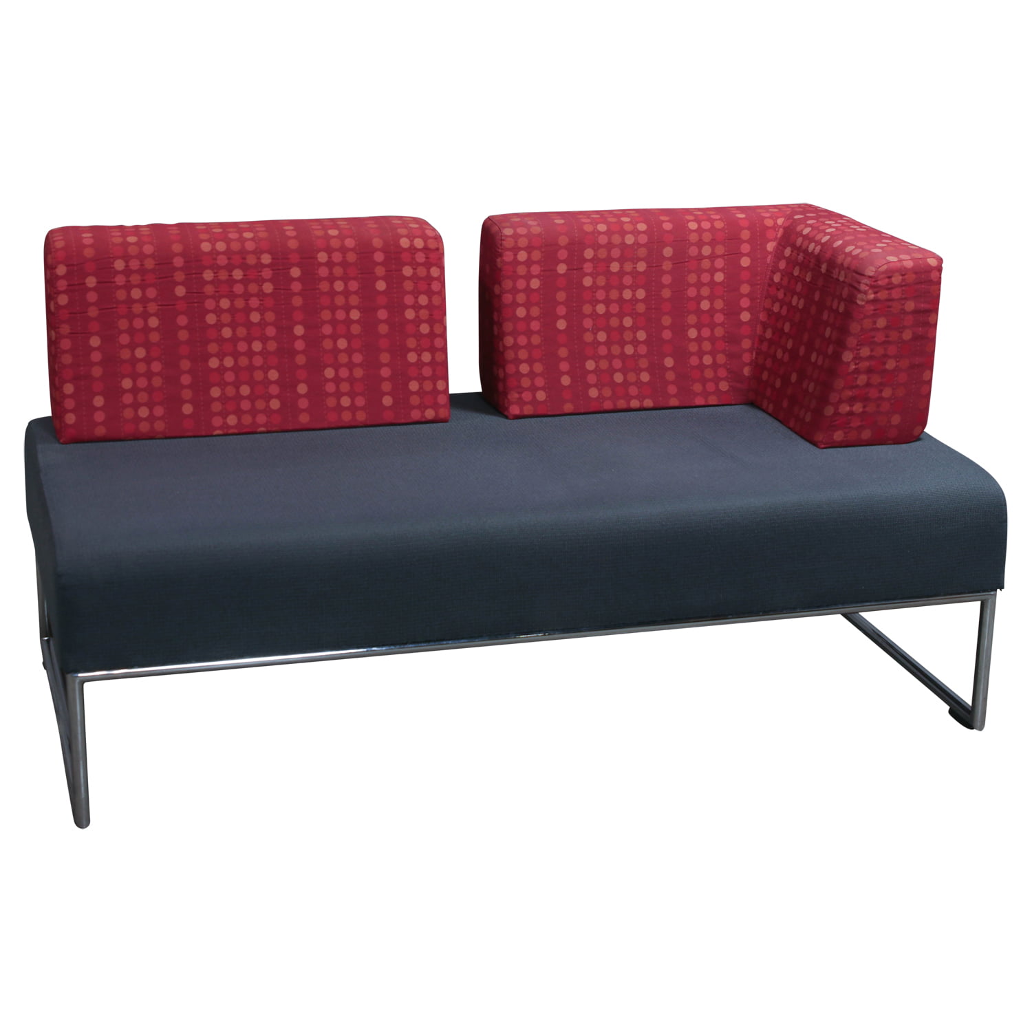 Allermuir Pause Used Two Seat Lounger with Left Back, Red and Gray ...