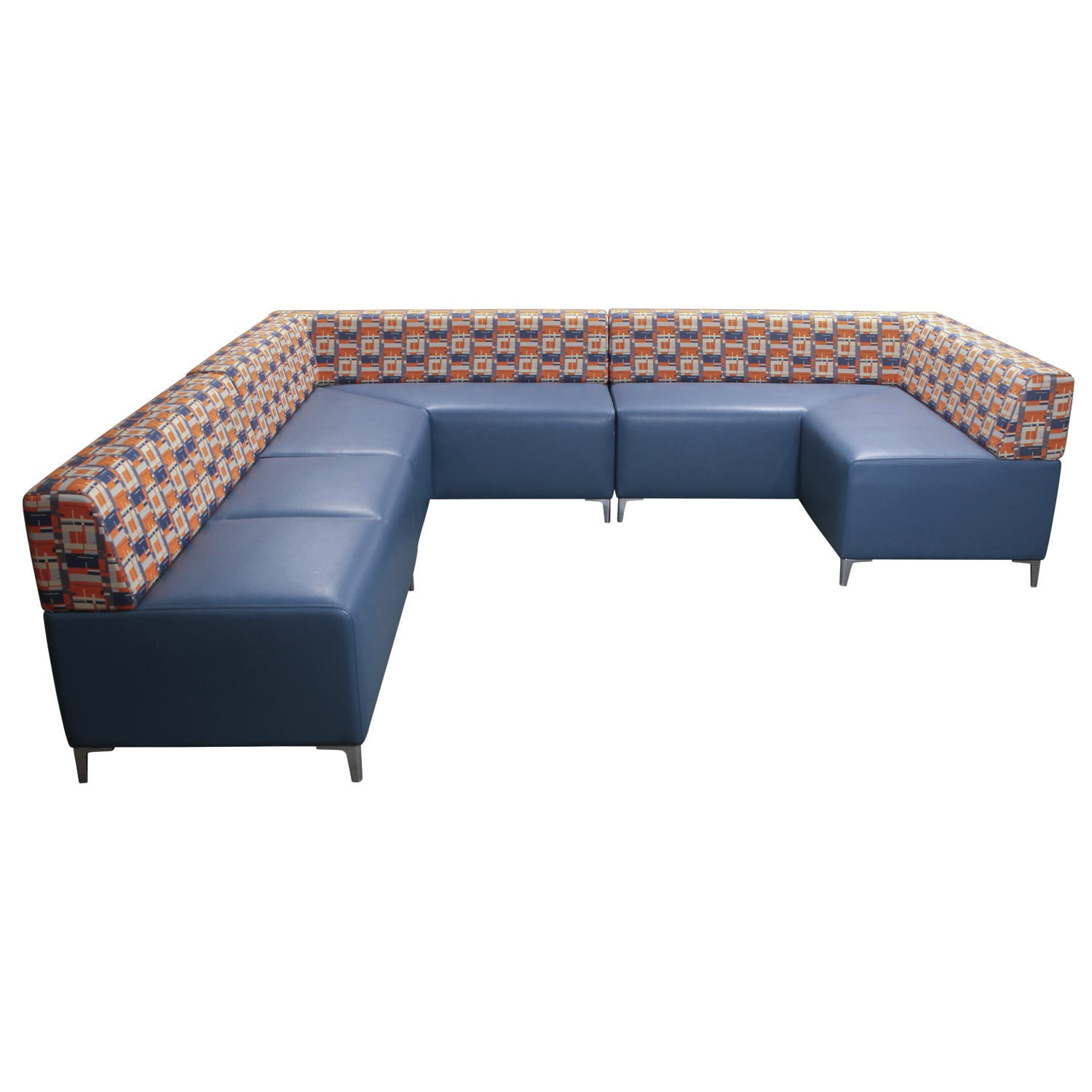 Stylex Used Modular Reception Seating, Blue Multicolor - National ...