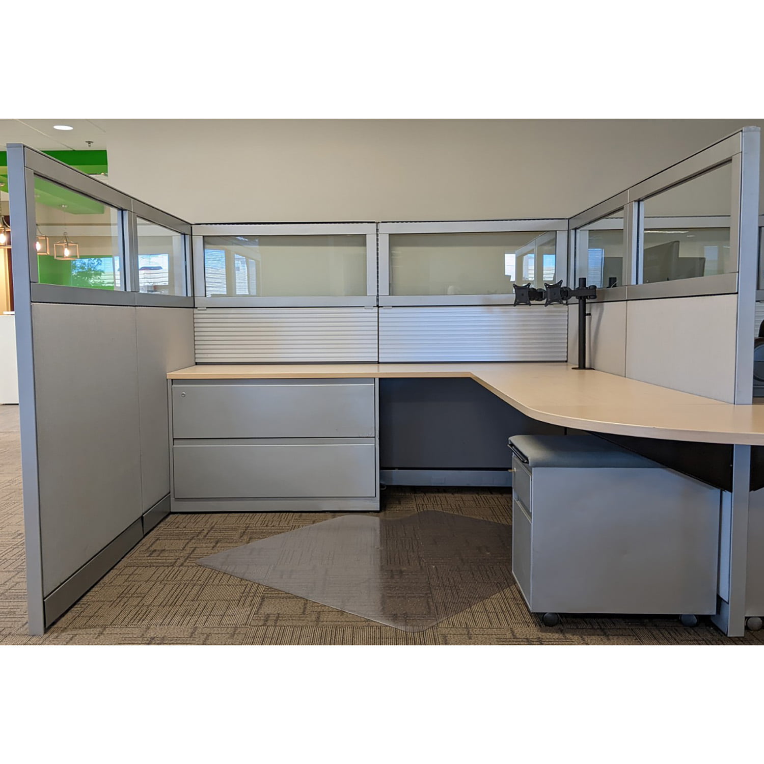 7x7 Steelcase Kick Used Work Stations, Gray - Sold in Row - National ...