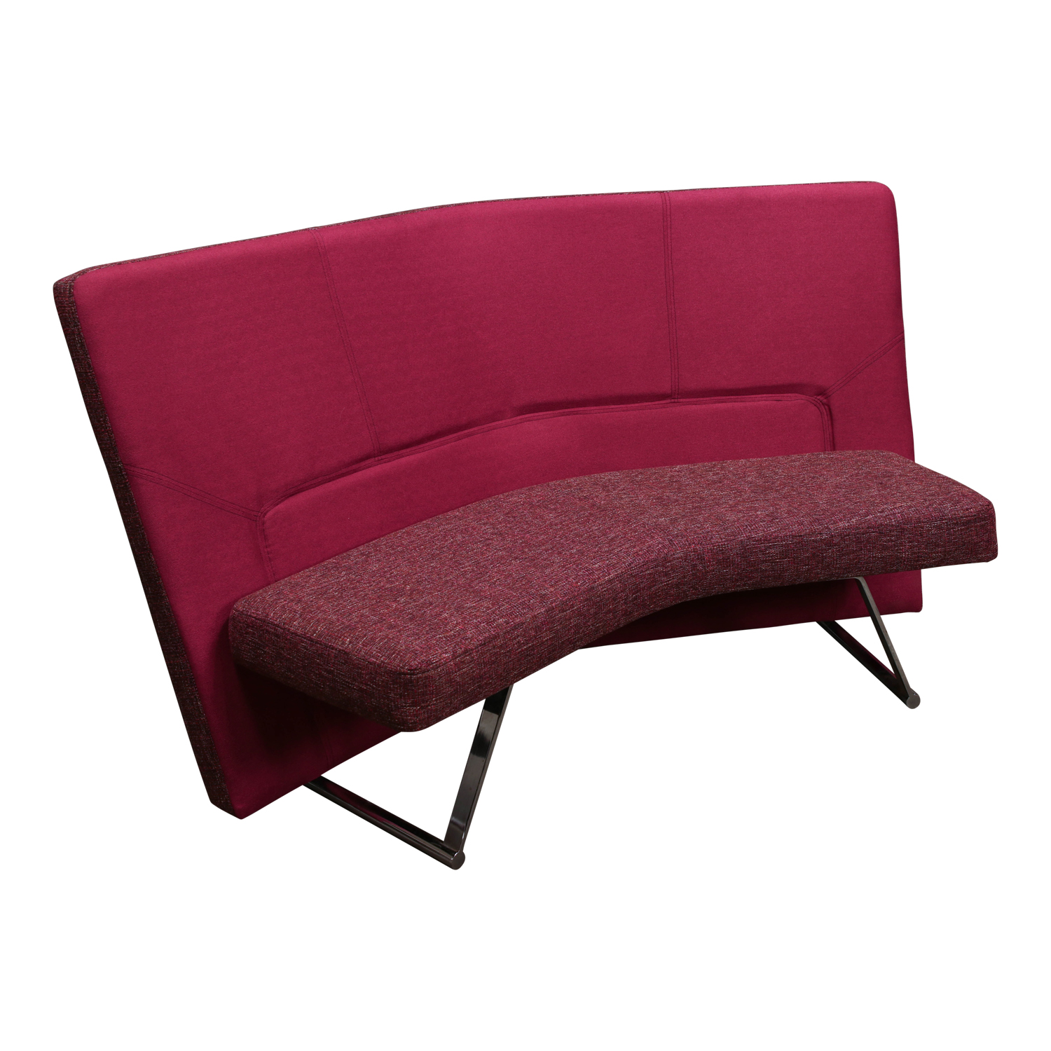 Keilhauer Talk Used Mid Back Two Seater Lounge, Firefinch and Plum ...