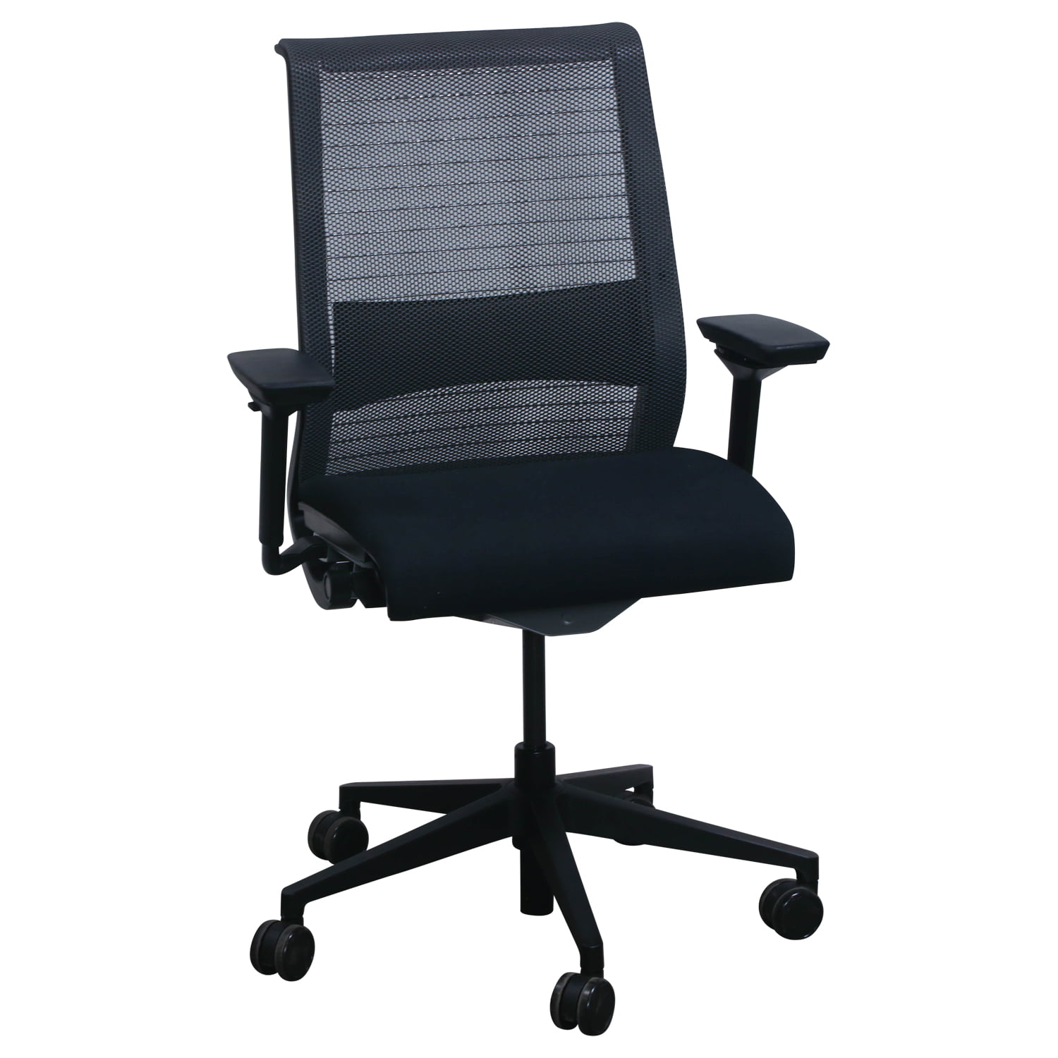 Steelcase Think Used Graphite Mesh Back Task Chair, Black Seat ...