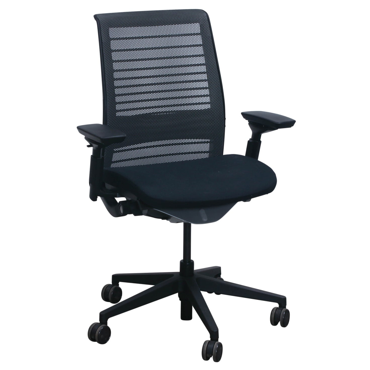 Steelcase Think V2 Used Graphite Mesh Back Task Chair, Black Seat ...