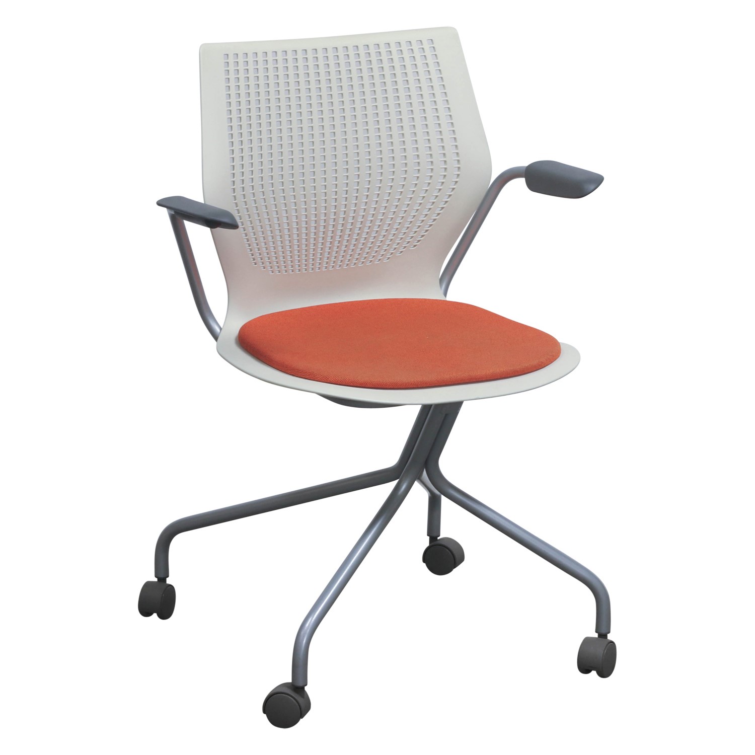 Knoll Used MultiGeneration Mobile Chair, Orange and White - National ...