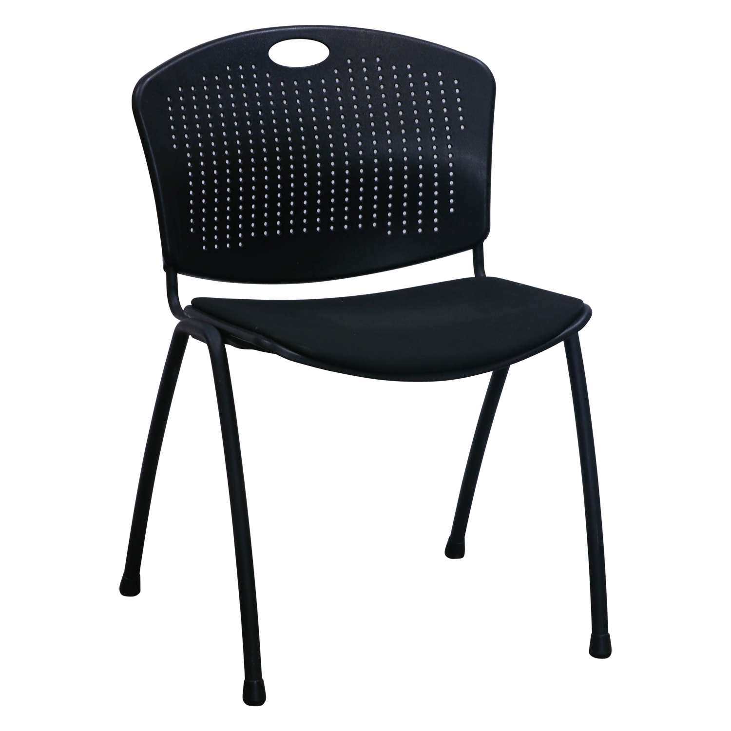 SitOnIt Anytime Used Guest Stack Chair w Fabric Seat, Black - National ...