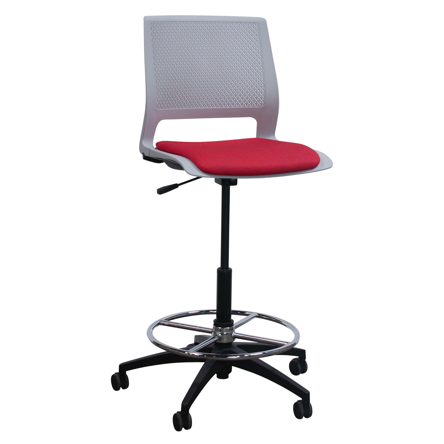 SitOnIt Lumin Used Stool, Gray and Red - National Office Interiors and ...