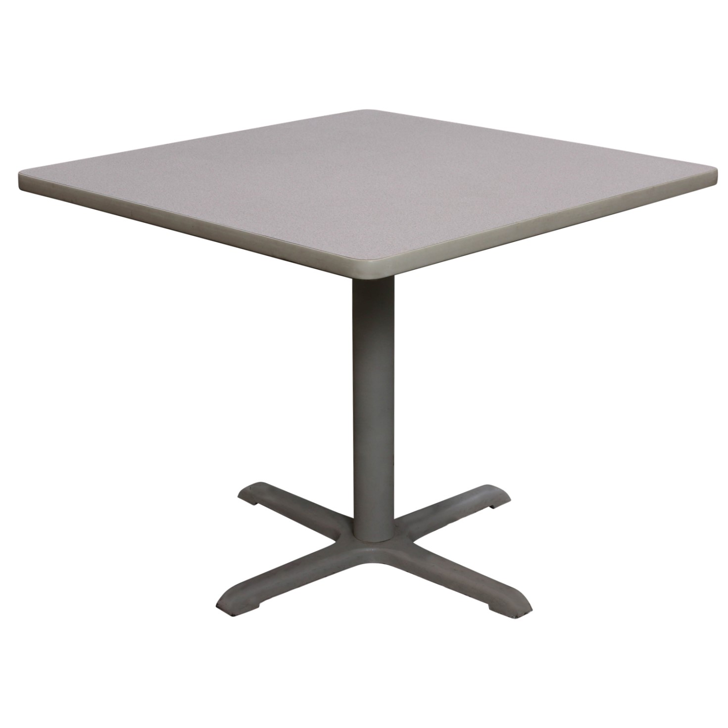 Square 35 Inch Used Laminate Cafe Table, Gray Pattern - National Office ...
