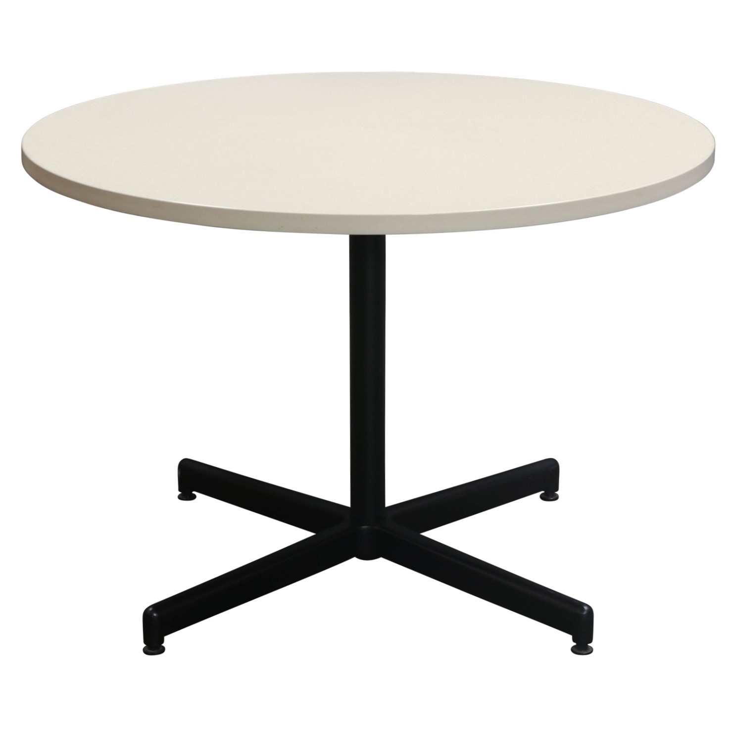 Steelcase Used 42 Inch Round Laminate Cafe Table, Off White Pattern ...
