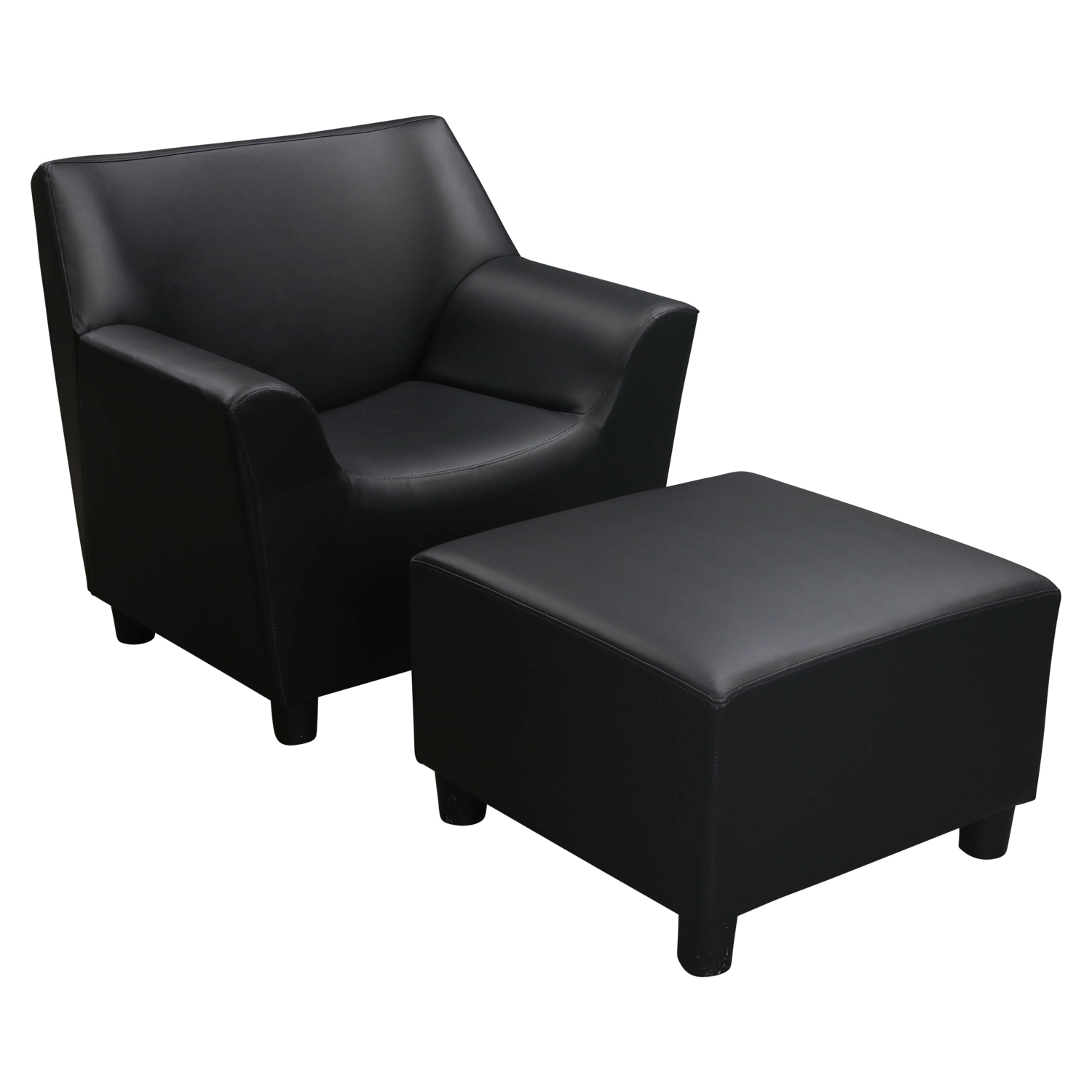 Herman Miller Swoop Used PU Leather Club Chair w Ottoman, Satin Black ...