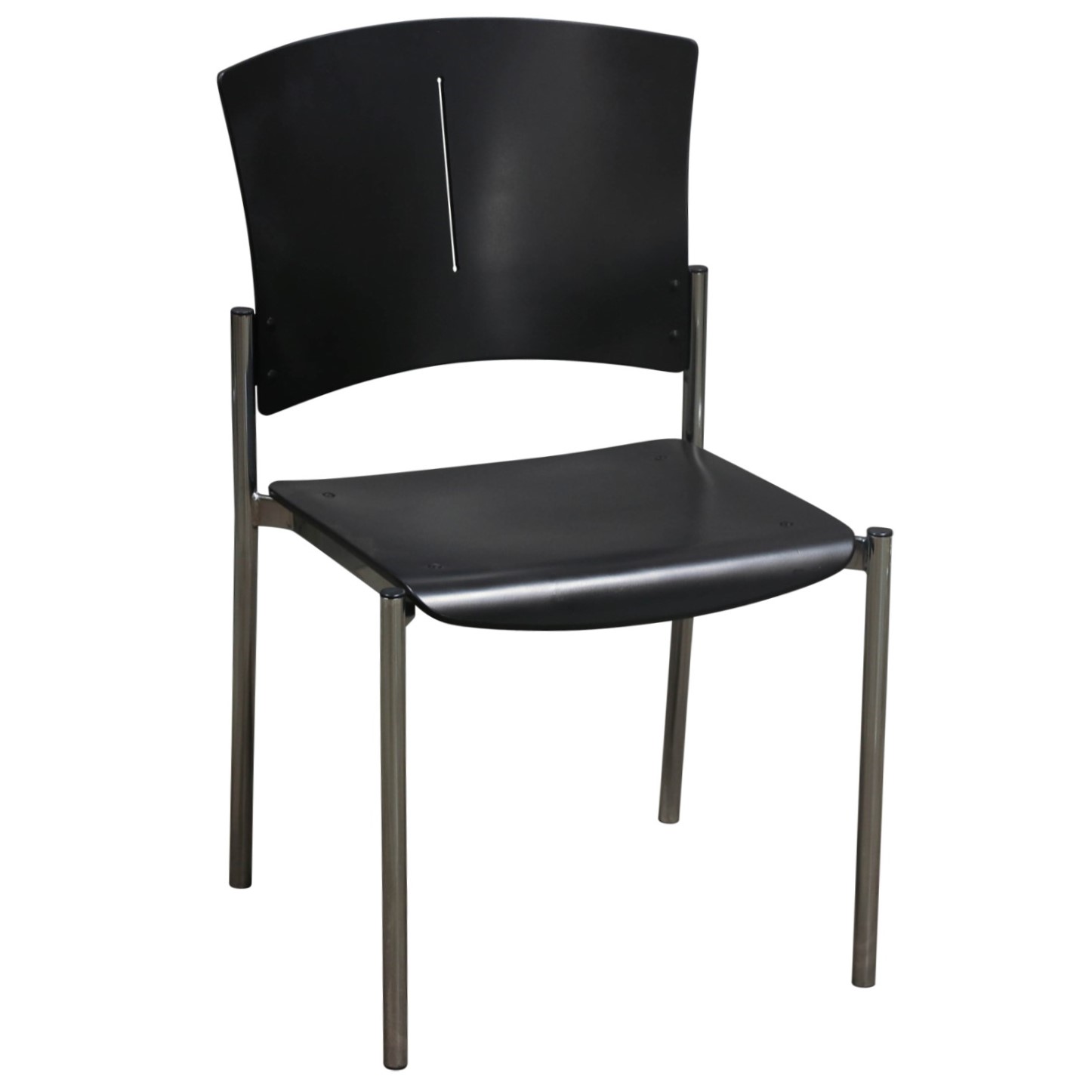 Source International Used Wood Stack Chair, Black - National Office ...