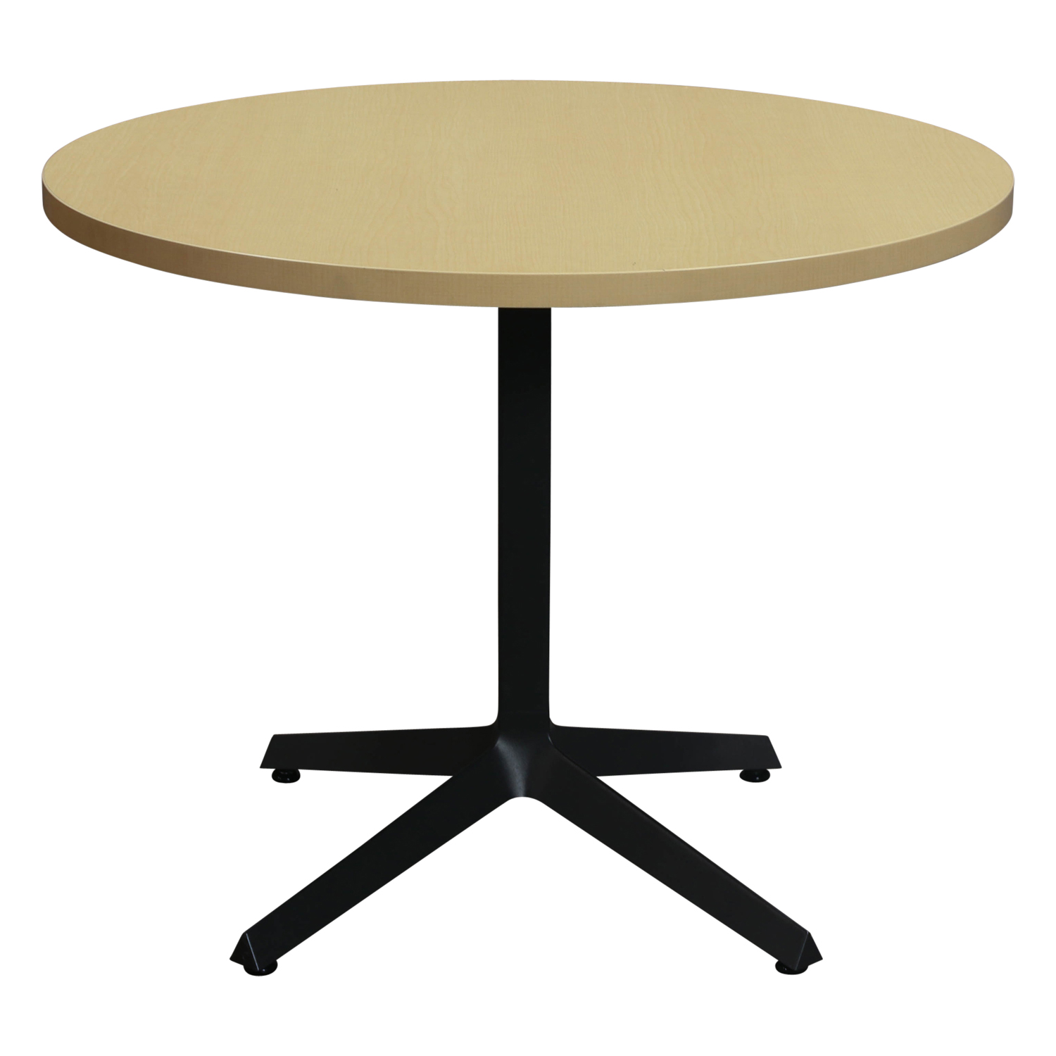 Used 36 In Round Laminate Cafe Table, Light Maple - National Office ...
