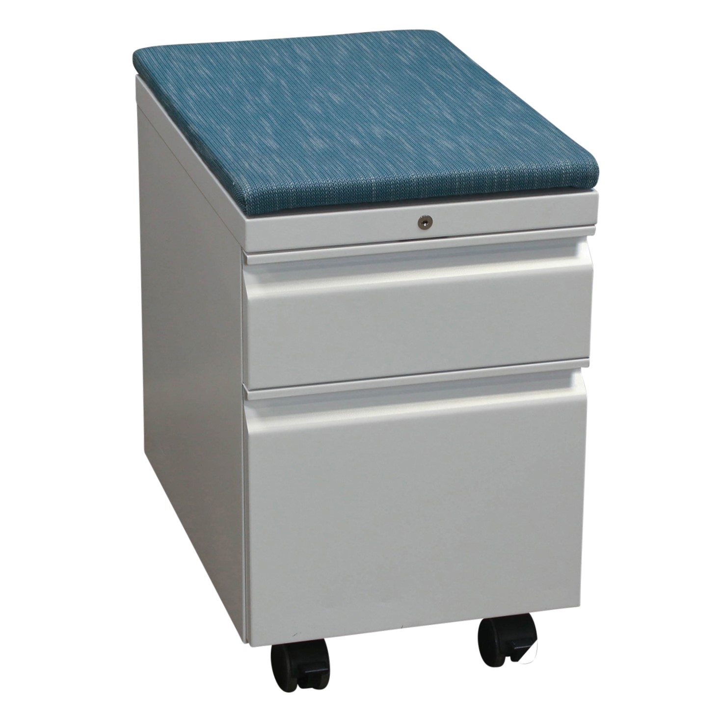 Hon MFG Used Box File Mobile Pedestal w Blue Cushion Top, White ...