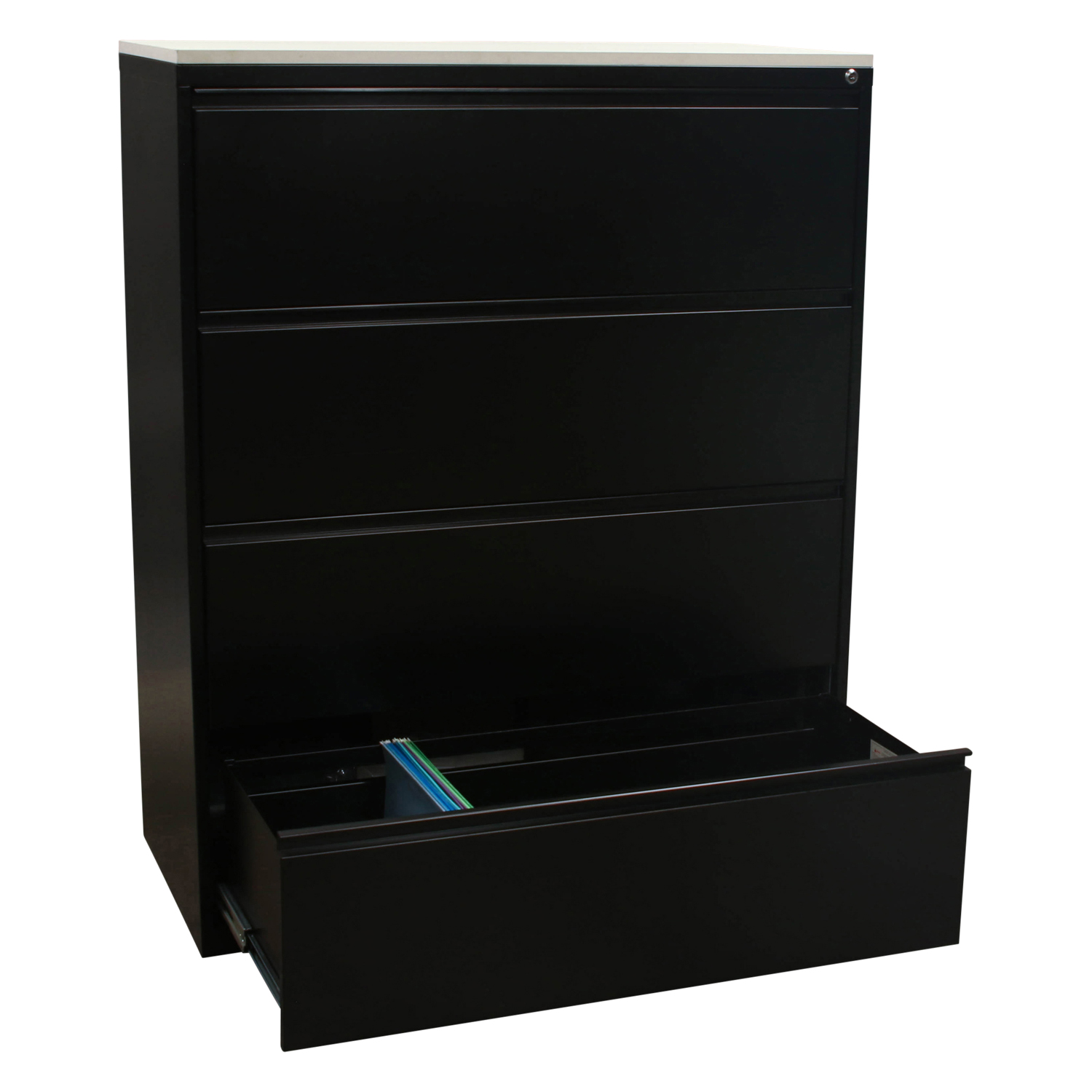 Office Depot Lateral Brooklyn Laminate 4 Drawer Lateral File Credenza