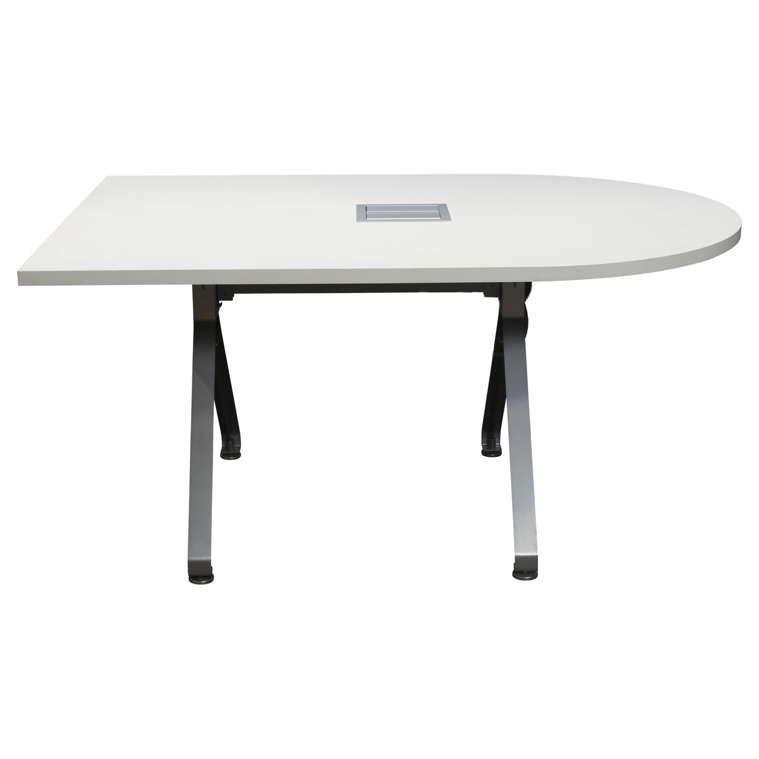 60x42 Laminate Used Bullet Shaped Conference Table, White - National ...