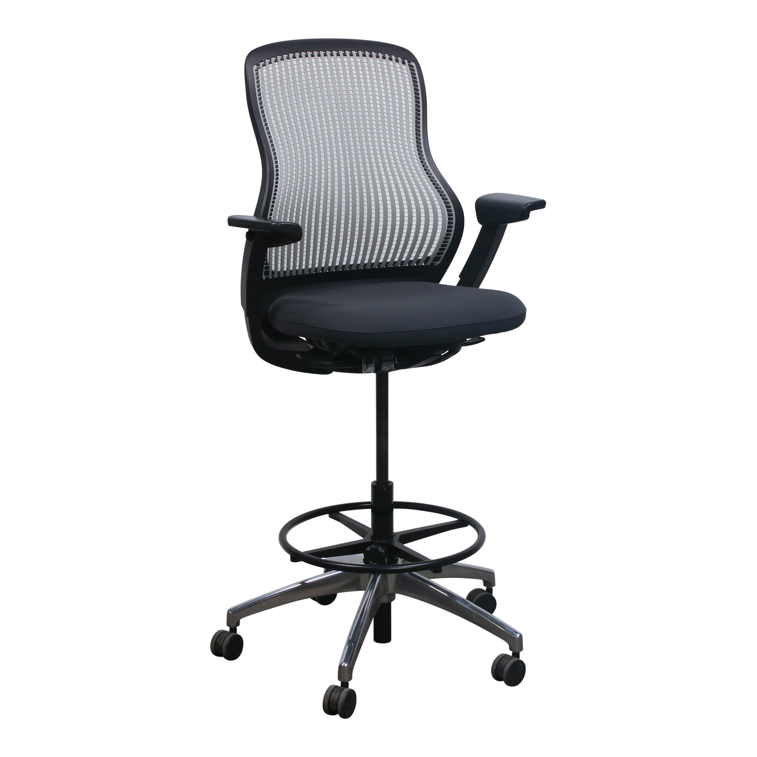 Knoll ReGeneration Used Task Chair Stool w Polished Aluminum Base ...