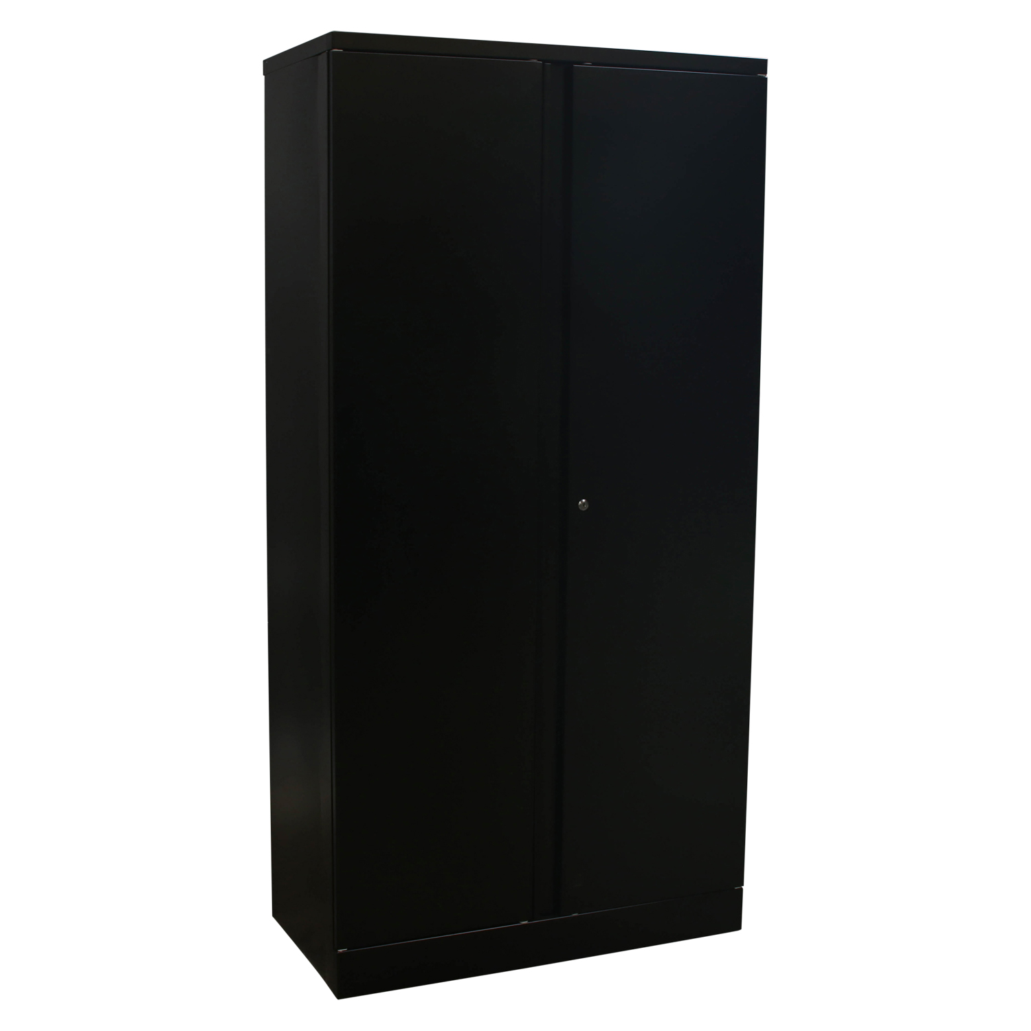 Used Two Door 72 In Metal Storage Cabinet, Black - National Office ...