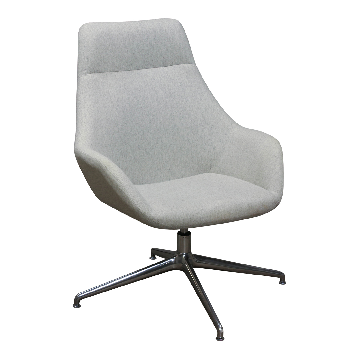 Encore Melina Used High Back Lounge Chair, Light Gray - National Office ...