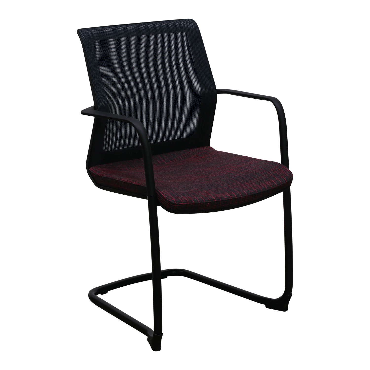 Teknion Projek Used Black Mesh Guest Chair, Red - National Office ...