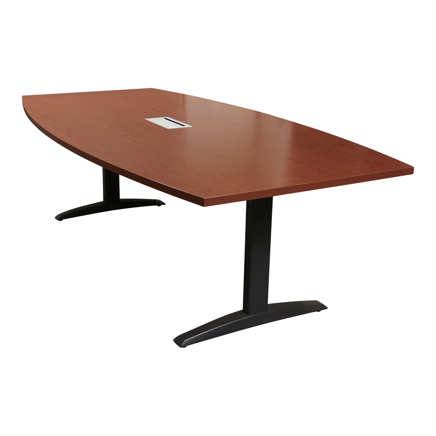Hon Used 8 Foot Boat Shaped Laminate Conference Table, Cherry ...