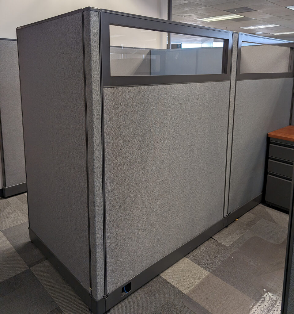 6x8 Haworth UniGroup Used Cubicles w Glass, Blue Gray - Sold in Pods ...