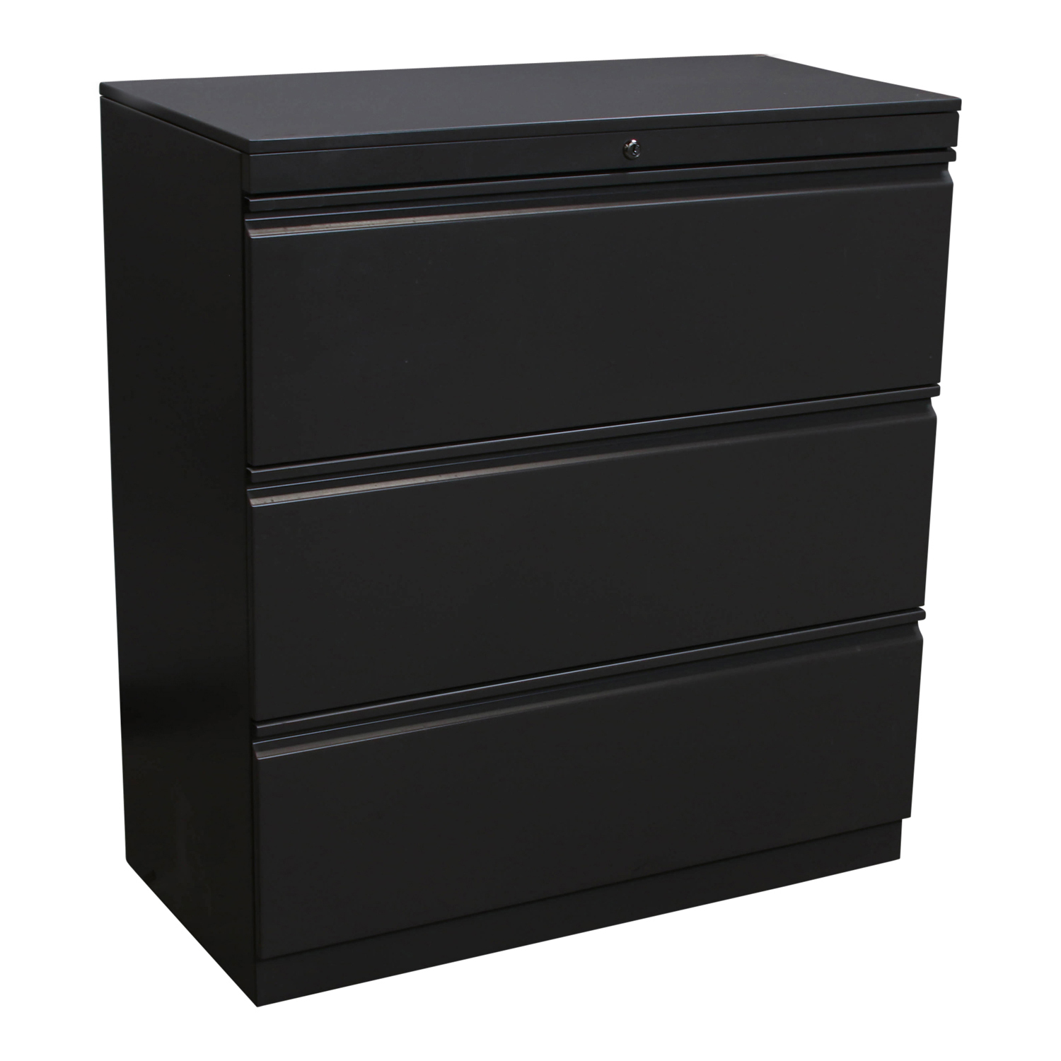 Great Openings Used 3 Drawer 36 Inch Lateral File, Dark Gray - National ...