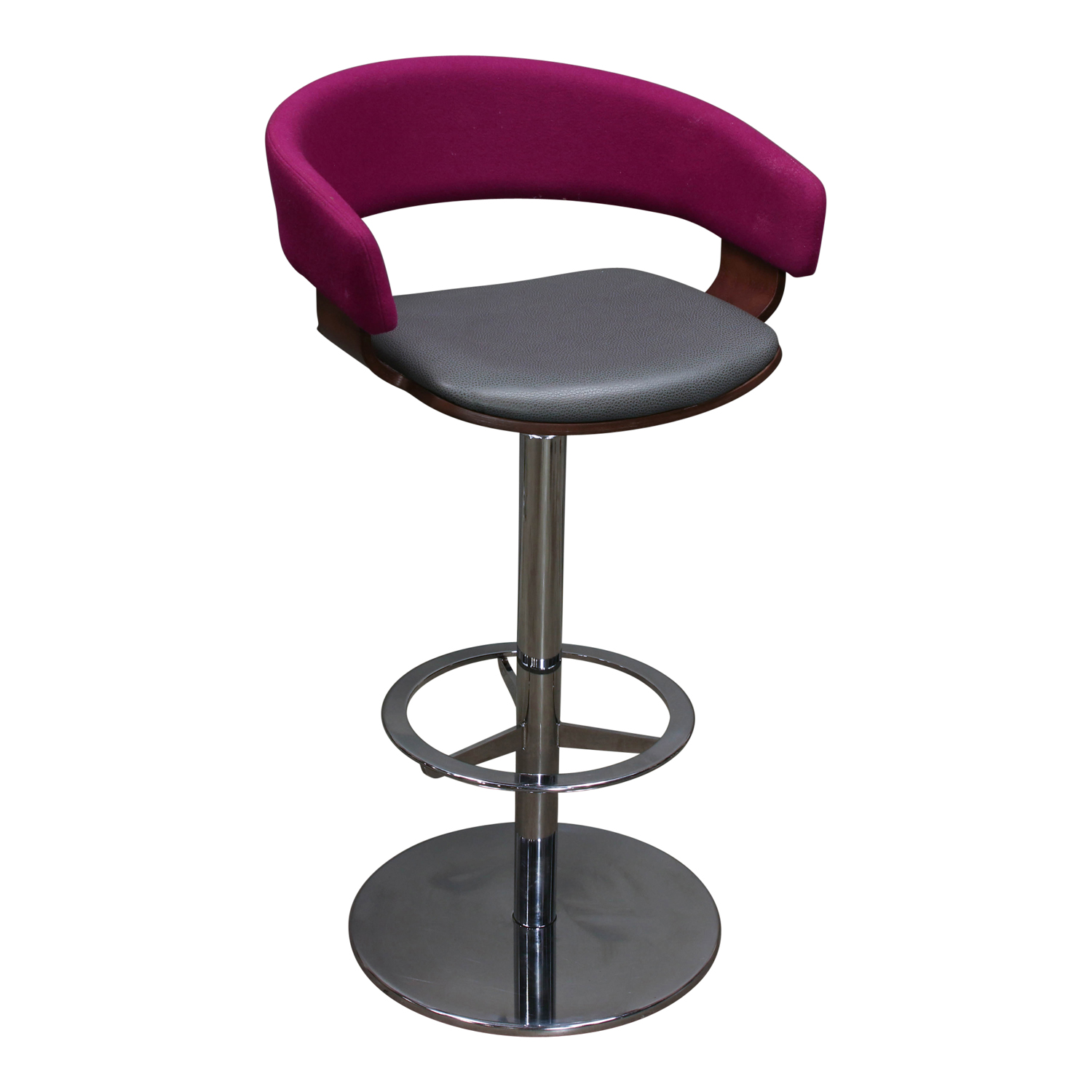 Allermuir Mollie Used Swivel Bar Stool, Magenta and Gray - National ...