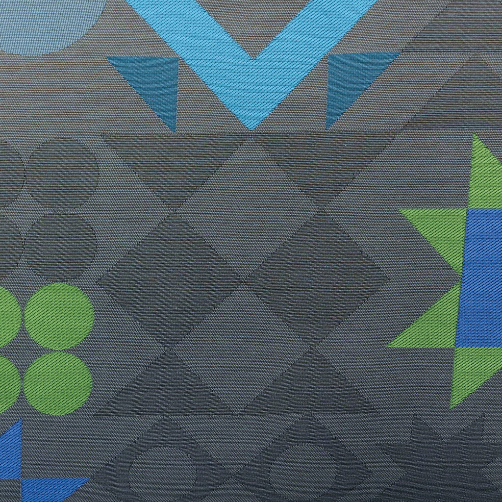 Haworth Hello Used Tablet Lounge Chair, Blue with Geo Pattern ...