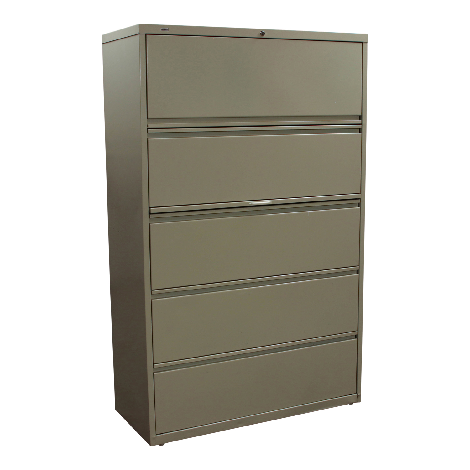 OfficeMax Used 5 Drawer 42 In Lateral File, Putty - National Office ...