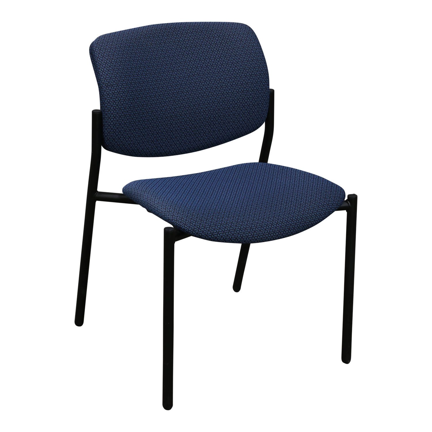 9to5 Seating Used Armless Stack Chair, Blue Pattern - National Office ...