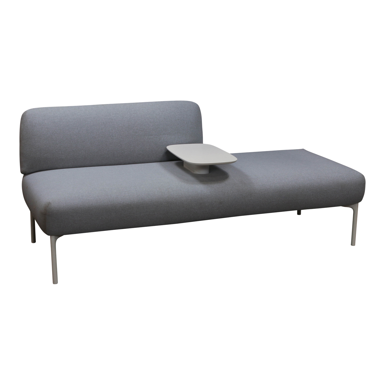 Haworth Used 71 In Chaise Bench Right w Tablet, Light Gray - National ...