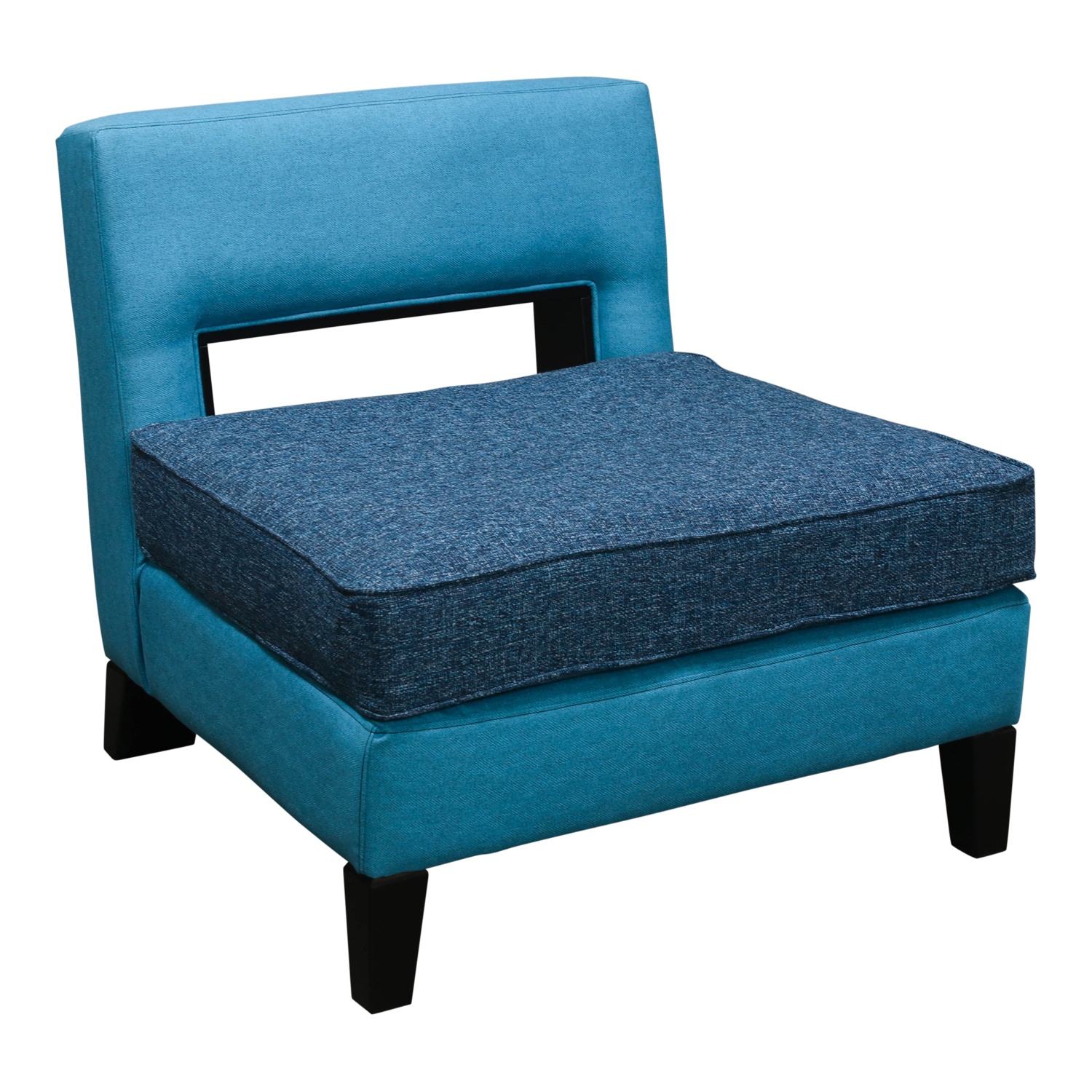 OFS Used Mid Century Modern Guest Chair, Splash and Bluebird - National ...